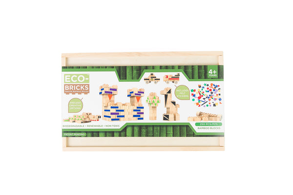 Bamboo Bricks Sustainable Construction Toys 250 Piece