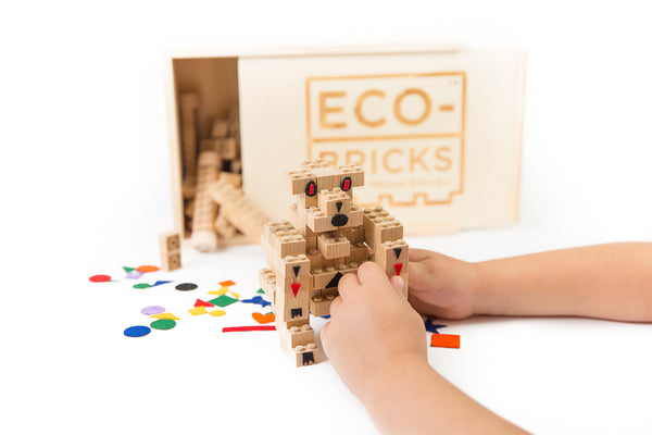 Bamboo Bricks 145 Piece- Sustainable Biodegradable Construction Toys